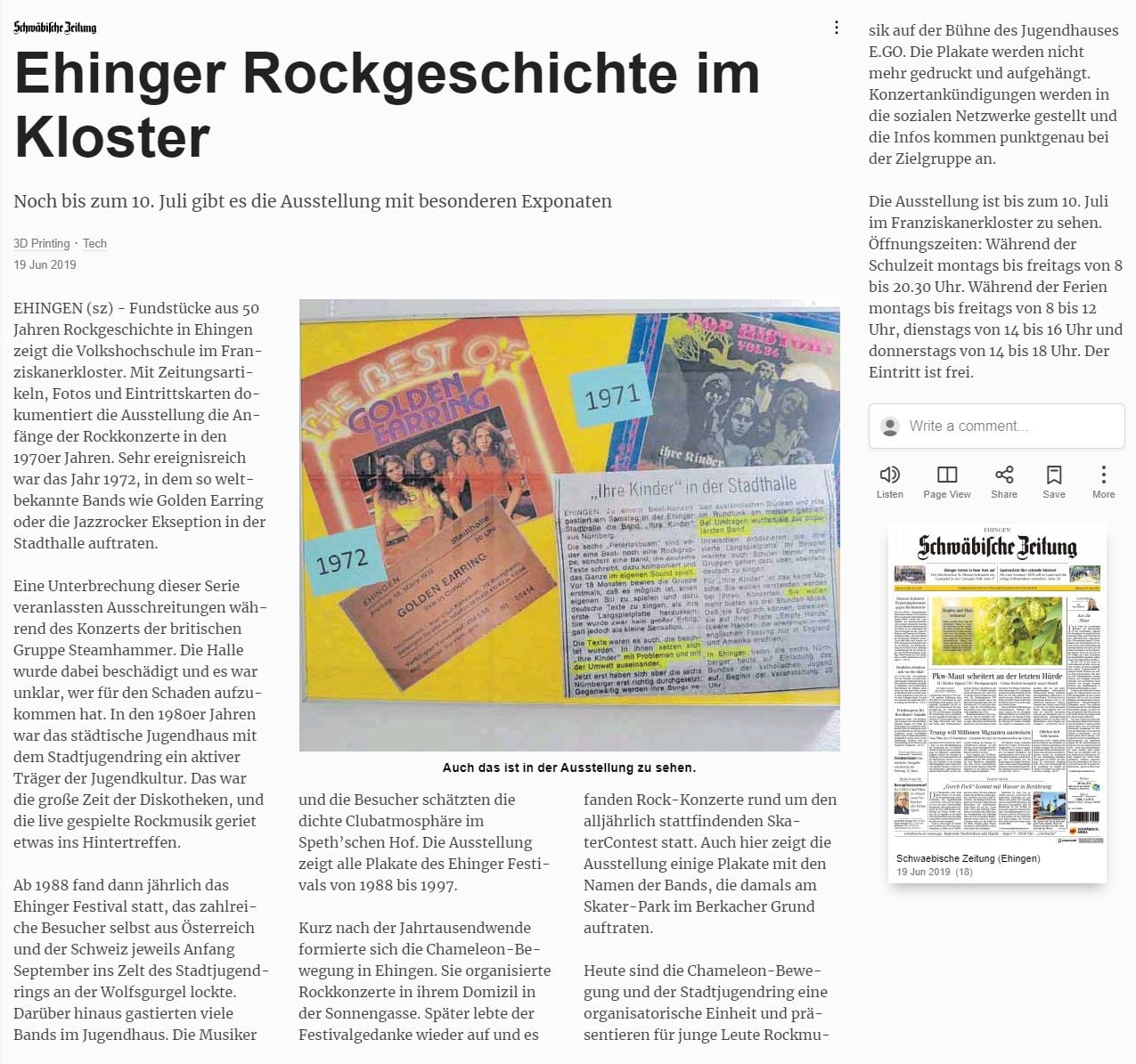 Latest NEWS about Dutch Rock band Golden Earring